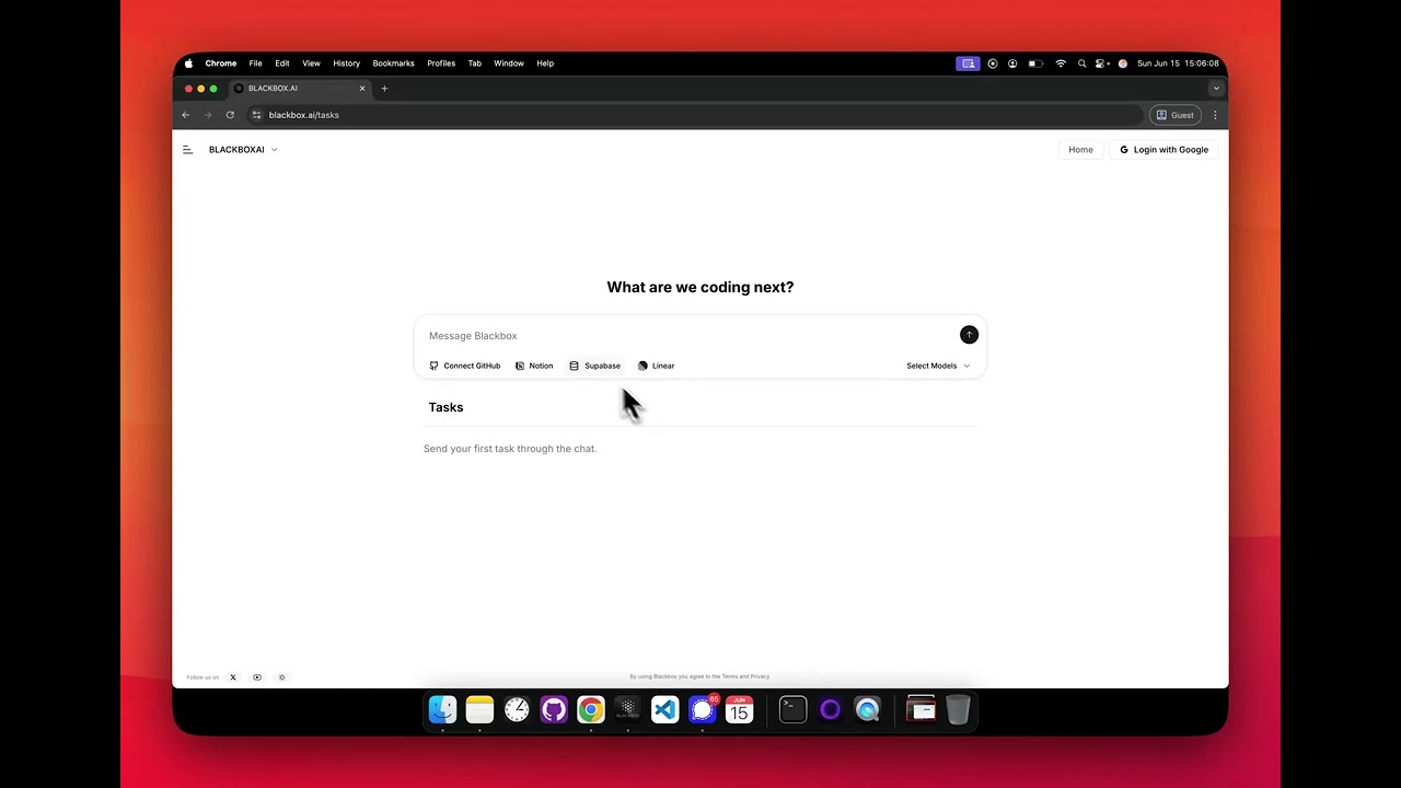 BLACKBOXAI Cloud Agent- Github Repo- Github Issues- Notion- Supabase- Linear...