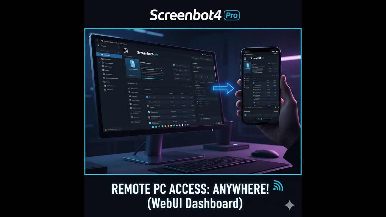 Remote Desktop Control with Screenbot4 Pro WebUI (File Management & Streaming!)