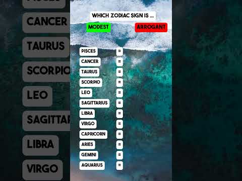 Which Zodiac Sign is MODEST or ARROGANT? #astrology #horoscope #zodiacsigns #zodiac