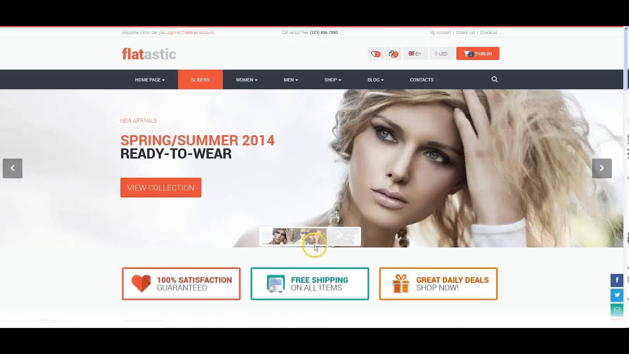 Flatastic Virtuemart Premium template. Different Layouts