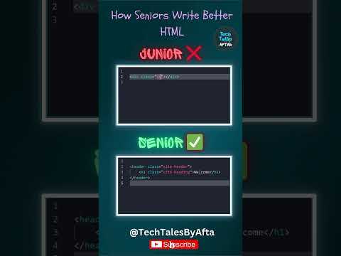Are You Writing HTML Like a Junior? #HTML #WebDevelopment #JuniorVSenior #CleanCode #bambooart