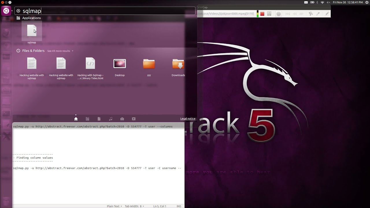 Hacking Website Database with SQLmap in Backtrack 5 or Linux