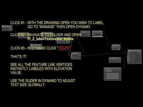 Dynamo in Civil 3d 2024 - Auto/Dyno label Z on Featureline Vertices
