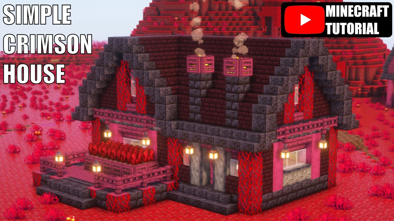 Minecraft How to build Simple Nether House Tutorial