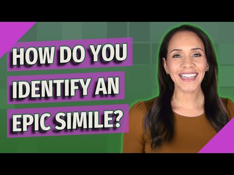 How do you identify an epic simile?