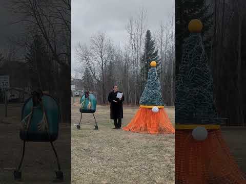 Poetry with Will Barrow and E-gnome-ous sculptures in Iron River, WI. #roadtrips