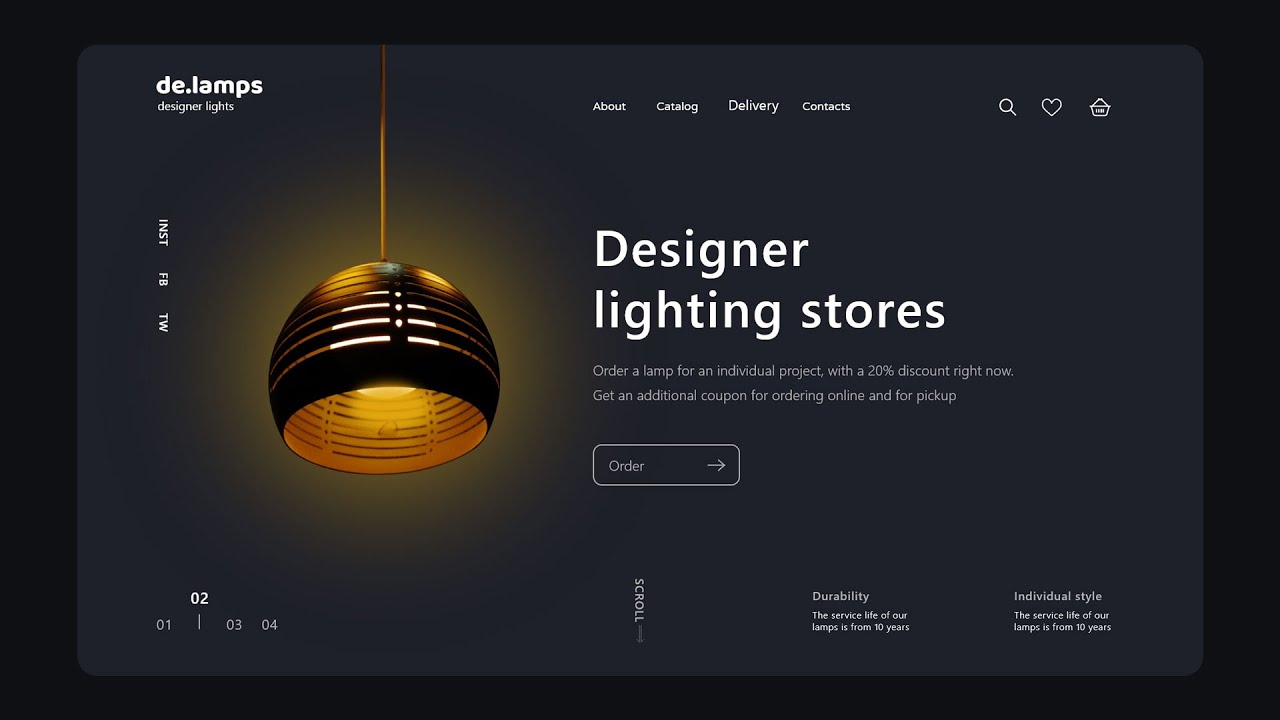 Website UI Design Tutorial Dark Theme | Learn UI/UX Designing In Adobe XD