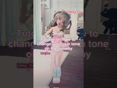 Tutorial on how to change your skin tone on the runway #dti #dresstoimpress #roblox