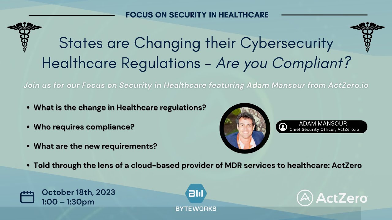 Focus on Healthcare #Cybersecurity – Are You Compliant With New Regulations? #healthcare