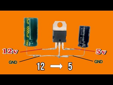 7805 Voltage Regulator Circuit | 12v To 5v Stepdown Converter