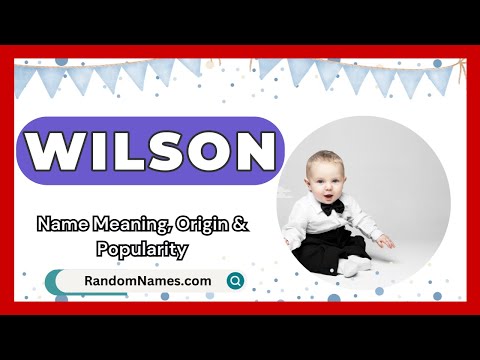 Wilson - Baby Boy Name Meaning, Origin & Popularity - RandomNames.com
