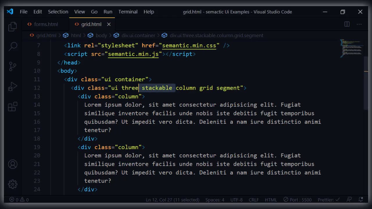 22.Grid | Semantic UI