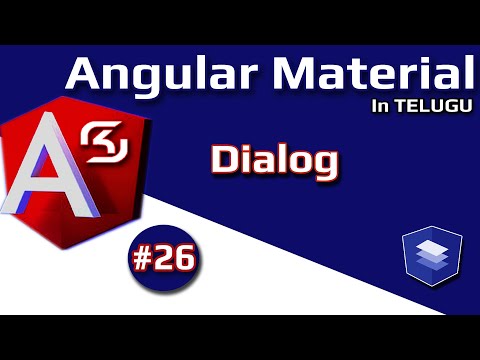 #AngularMaterial in Telugu #26 Dialog || #RSKHelpline