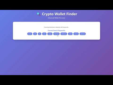 Crypto wallet finder Software to find lost crypto wallets Wallet Finder Crypto Checker