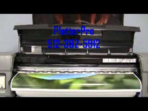 HP Designjet 5500PS 42" wide/larger format banner/ Vinyl/Photo Paper prinhter/plotter demonstration