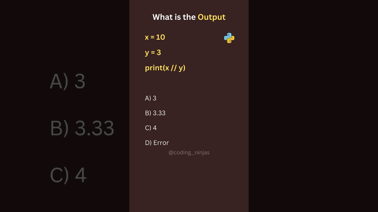 daily Python Quiz #python #quiz #software #fresher #oops