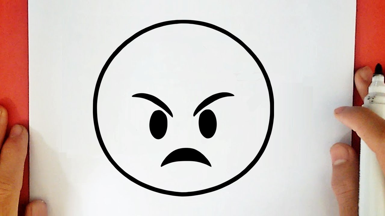 HOW TO DRAW ANGRY EMOJI