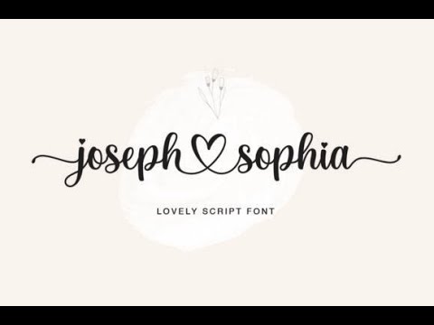 Joseph Sophia Font | Font | Free Font | Script Fonts | Font Bundle