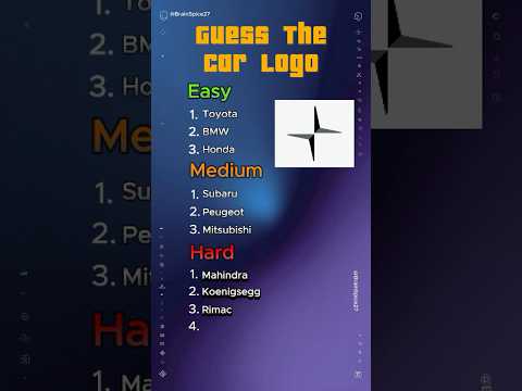 Guess the Car Logo 🚗 Only 1% Can Beat Level Hard! #ytshorts #mindbendingquiz #riddles