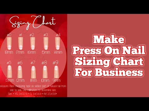 HOW TO MAKE A NAIL SIZING CHART | PRESS ON NAIL SIZE CHART | PRESS ON NAIL BUSINESS | CANVA TUTORIAL