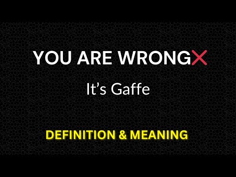 How to pronounce GAFFE in English correctly | How to speak GAFFE | GAFFE Pronunciation