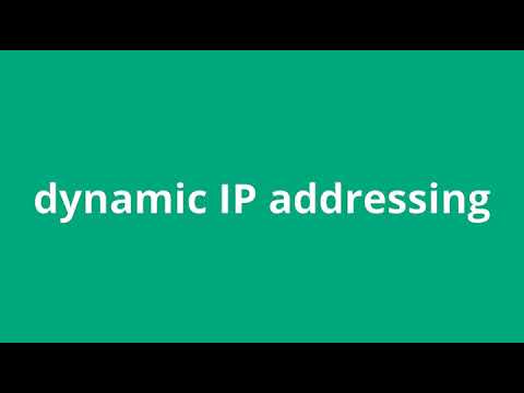 what is the meaning of dynamic IP addressing