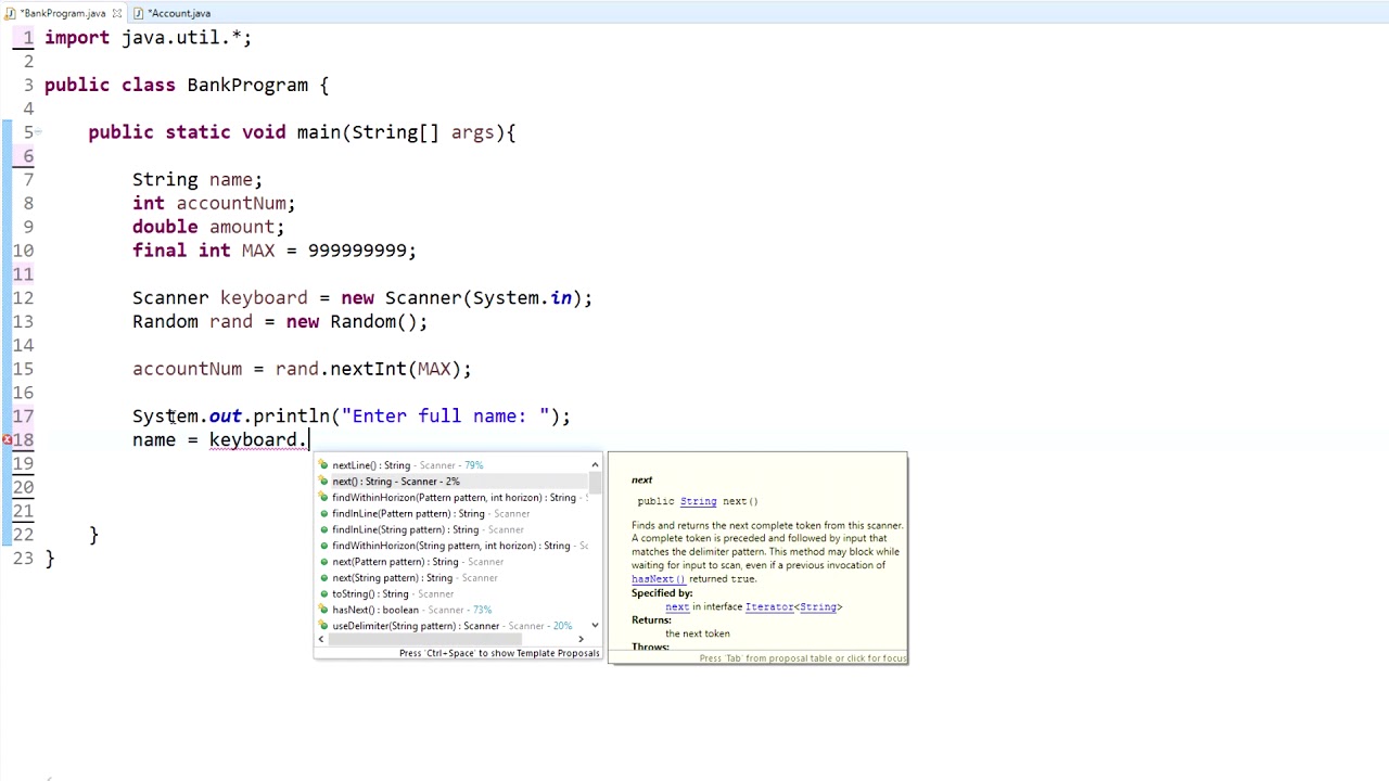 Java Programming Tutorial - 18 - Getting user Input and Creating Objects