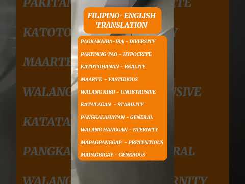 Watch and Learn || Filipino-English Translation #short #shortvideo #filipinotranslation #vocabulary
