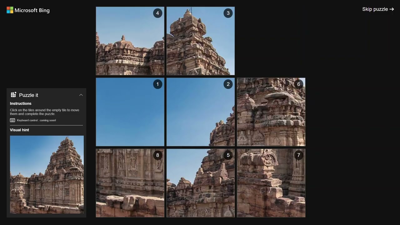 AI Solves Microsoft Bing Slide Puzzle  (ASMR)