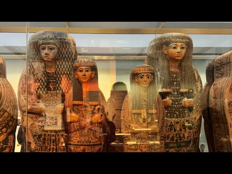 Ancient Egyptian section at the British museum walk around walking tour
