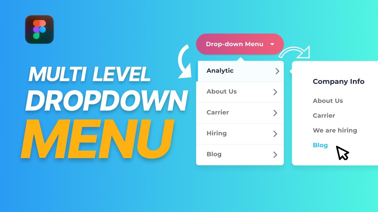 How to Create a Multilevel Figma Dropdown Menu Animation - Dropdown Menu Tutorial