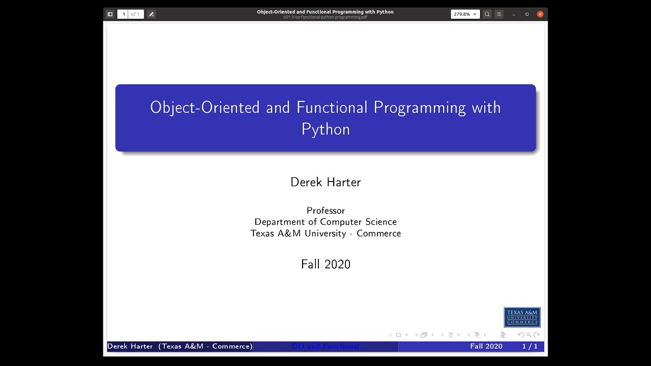 CSci 574 Machine Learning : U01-3 OO and Functional Programming with Python
