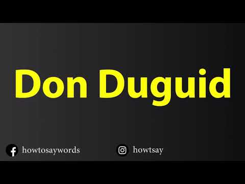 How To Pronounce Don Duguid