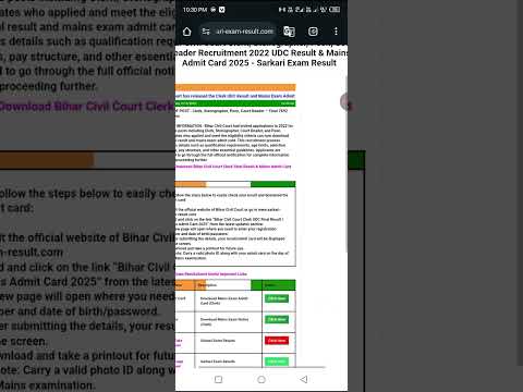 # Sarkari Exam Result - how to download admit card #Bihar civil code@2025