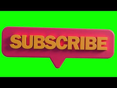 subscribe 3D icon | Green Screen | No Copyright | Stock Footage, Motion Graphics | 4K Stickers