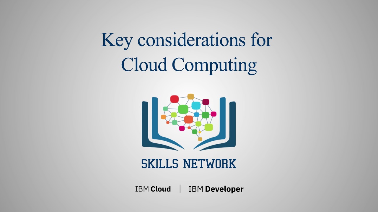 #3 Key considerations for cloud computing