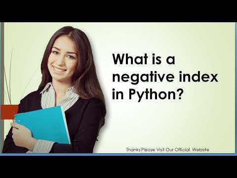 What is a negative index in Python