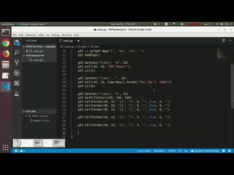 Creating PDF Document in Go Programming Language