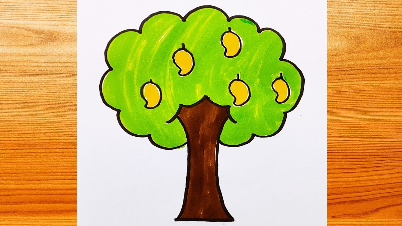 Mango Tree Drawing Easy | Art of Kala