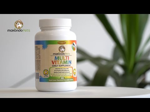 Multivitamin for Dogs and Cats by Makondo Pets. Ideal for Puppies, Pregnant and Senior Pets.