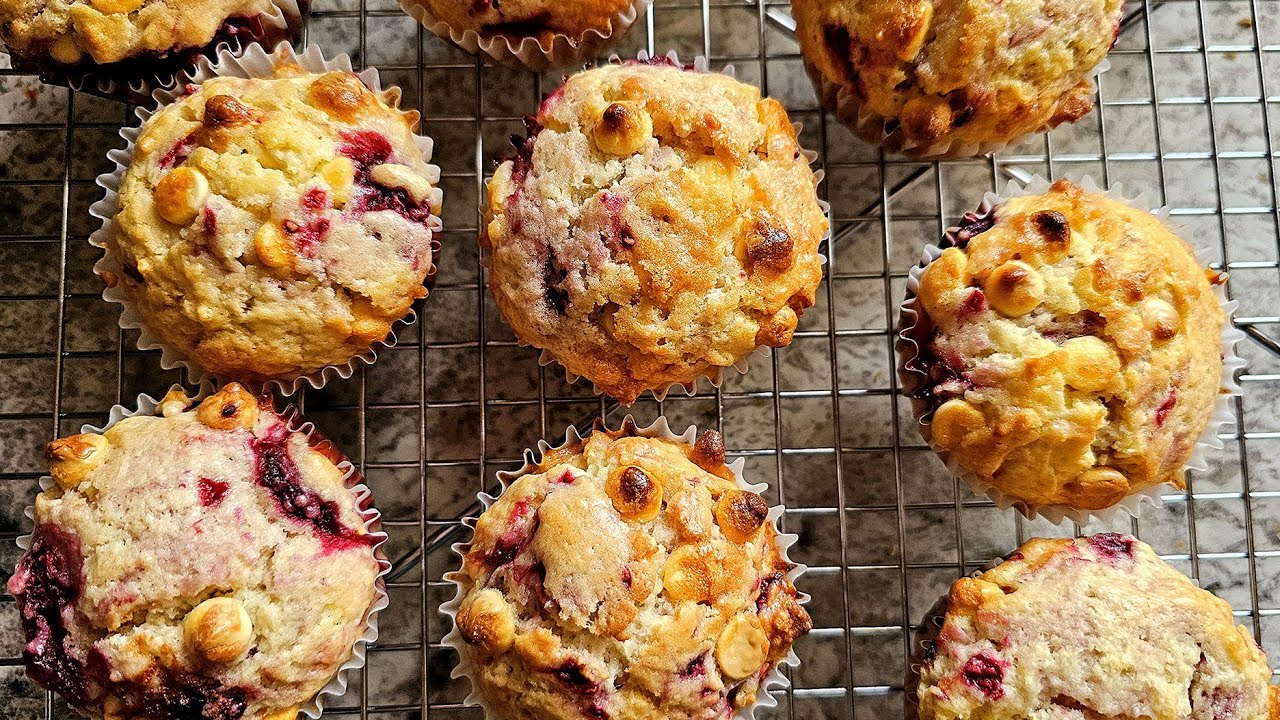 White Chocolate Raspberry Muffins