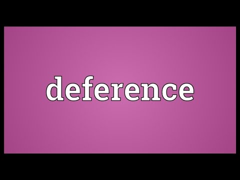 Deference Meaning
