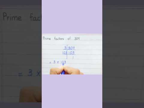 Prime factors of 309 #shorts