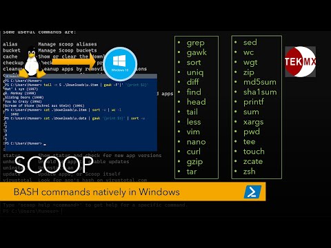 Add popular Linux tools & BASH commands into Windows Powershell | Installing & Using with Scoop