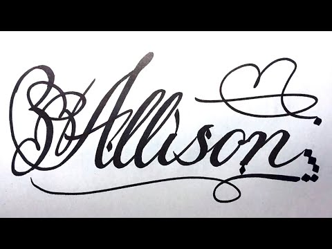 Allison Name Signature Calligraphy Status | #moderncalligraphy #cursive #YearofYou #allison @Allison