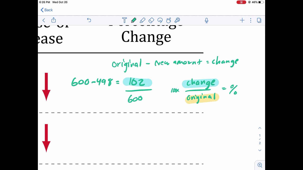 Math-Drills: percent increase/decrease