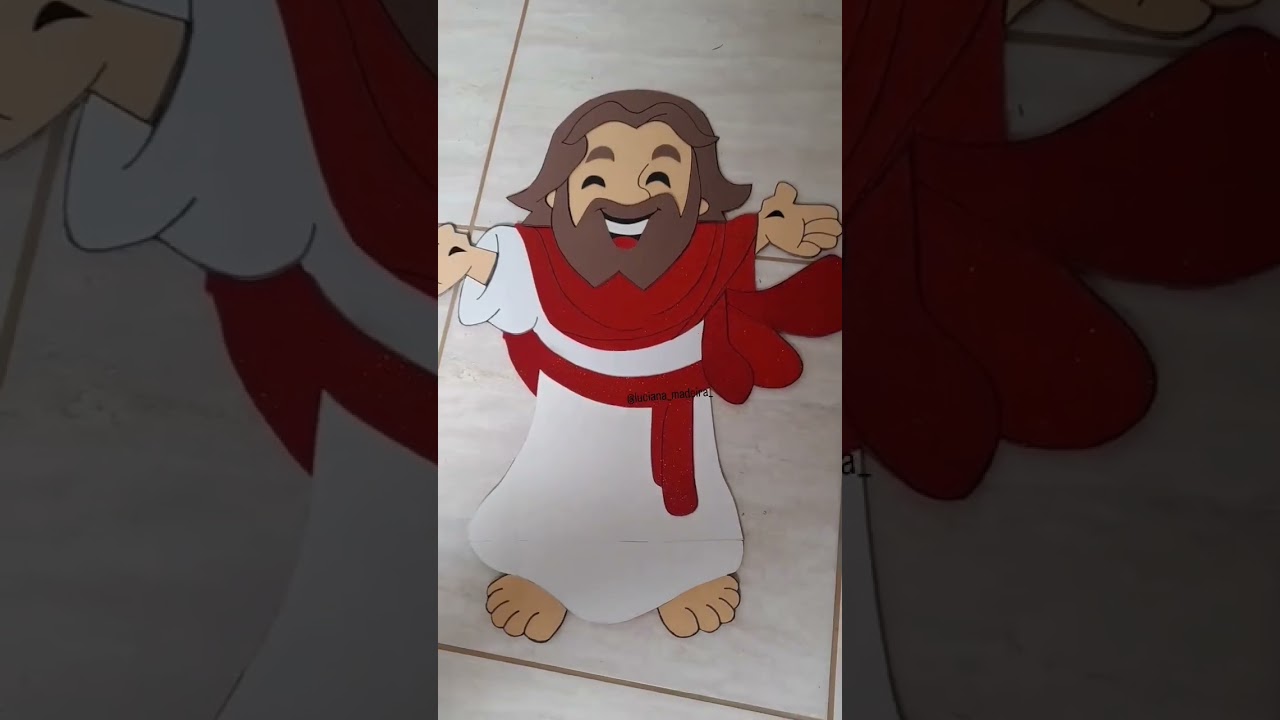 Jesus em E.V.A. Aprenda a fazer no canal Luciana Madeira #ministerioinfantil  #façavocêmesmo #jesus