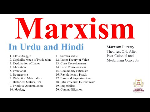 Marxism in Urdu, Marxism Explanation In Urdu and Hindi, Marxism in Literary Theory, Marxism Lecture.