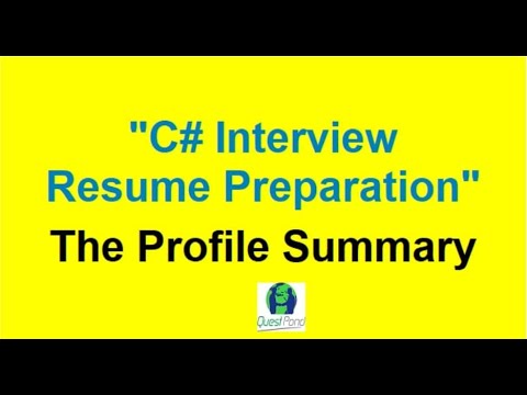 C# ASP.NET Interview Preparations - Resume preparation | Csharp Interview Questions