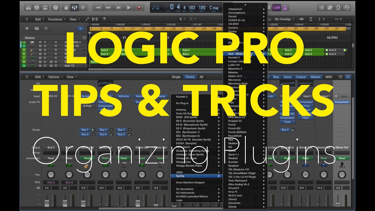 LOGIC PRO X Tips & Tricks - Organizing Plugins